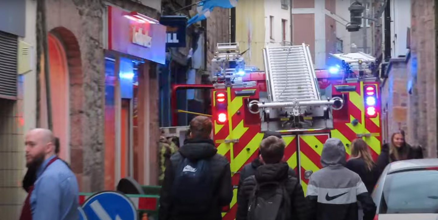 Inverness fire crews lock down Baron Taylor's Street