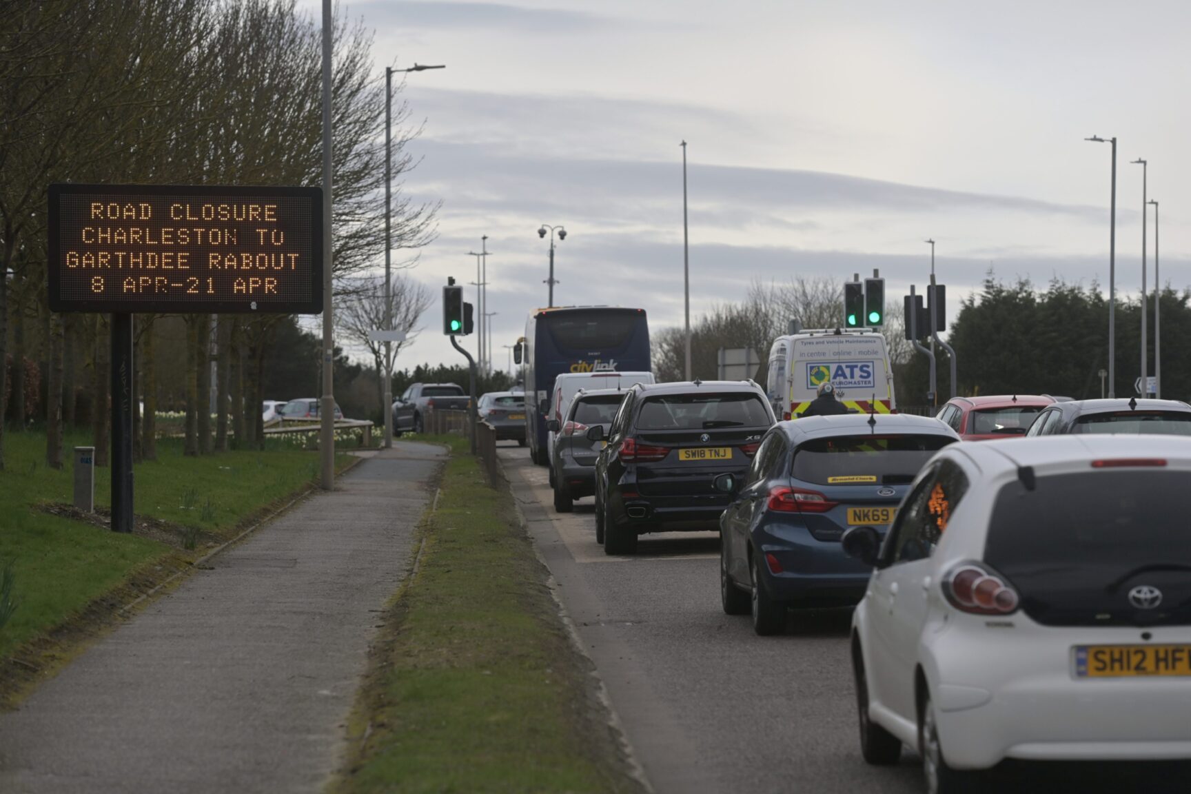 Traffic chaos out of Aberdeen on first day of the A92 roadworks