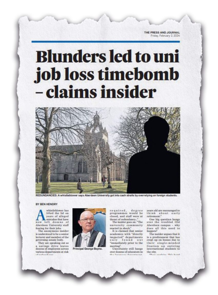 George Boyne reveals plan to solve Aberdeen University cash crisis