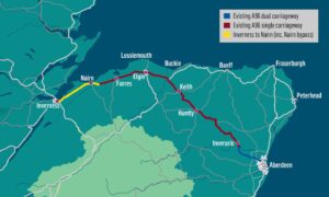A96 dualling review bill rises by almost £1m in eight months