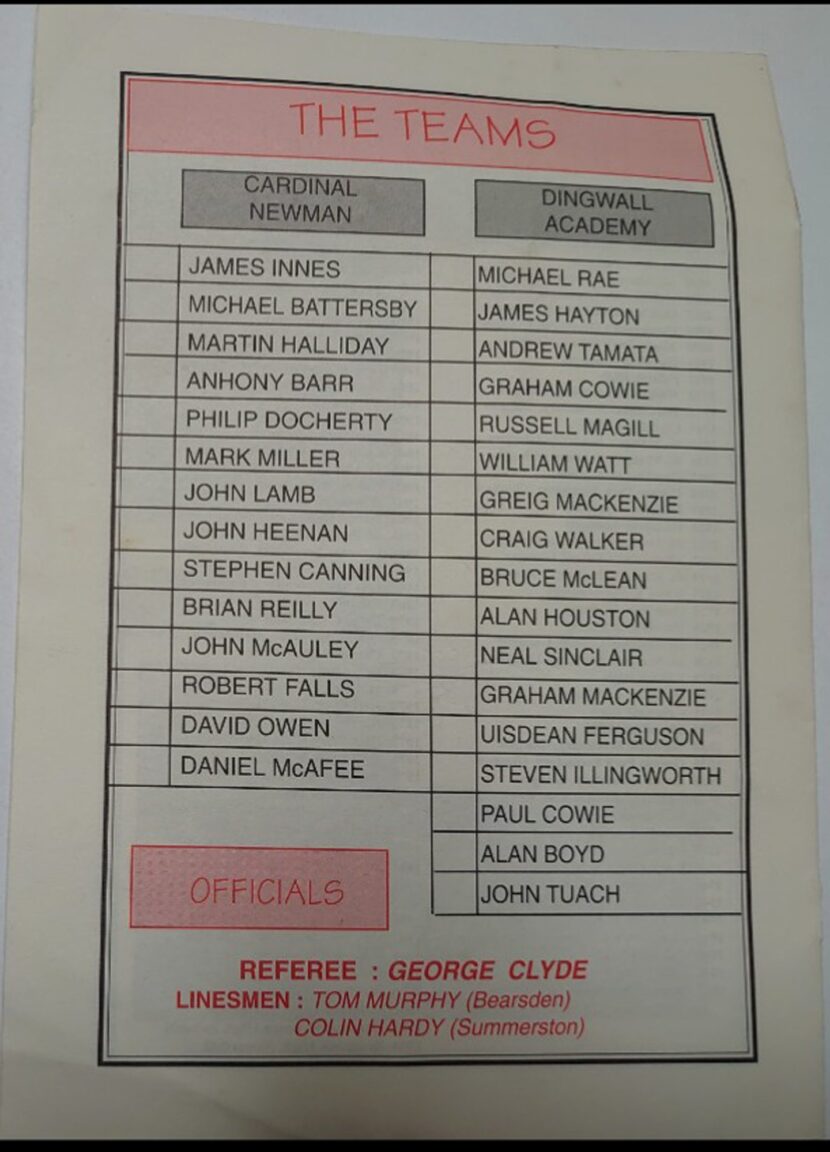 Dingwall Academy made Highland football history 30 years ago