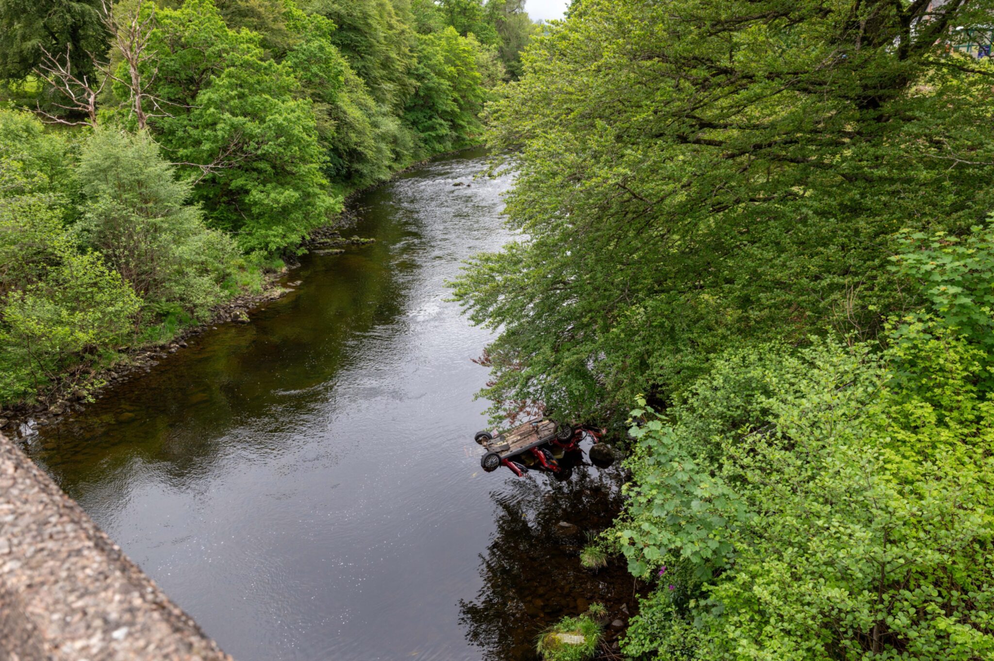 Two men die after vehicle enters water off A87 at Invergarry