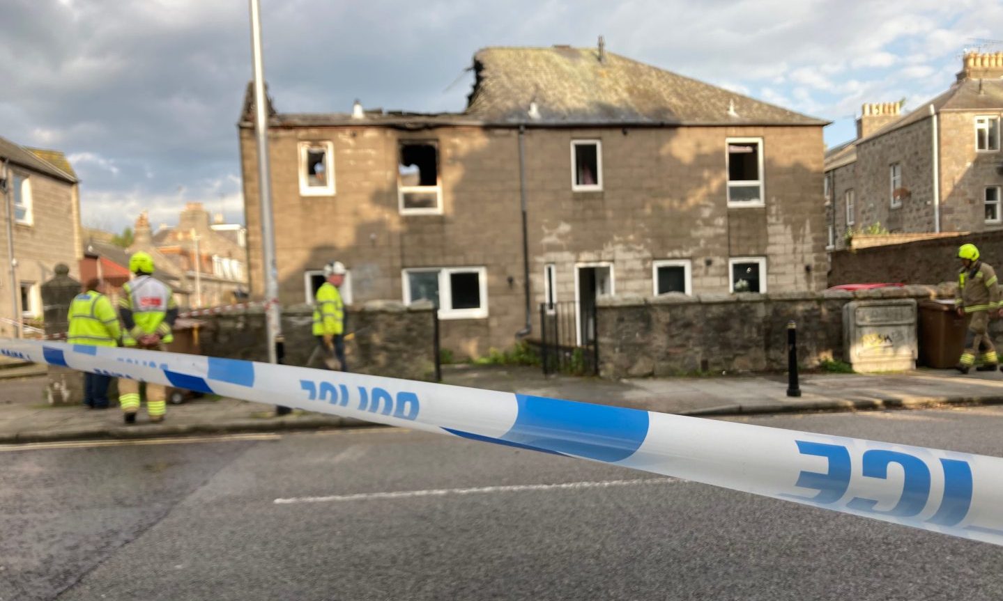 Park Street house fire: Roof collapses on damaged Aberdeen home