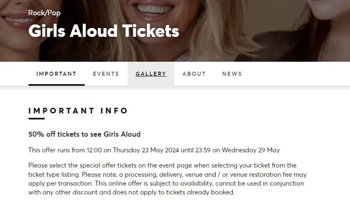 Girls Aloud ticket prices slashed by 50% for Aberdeen gig