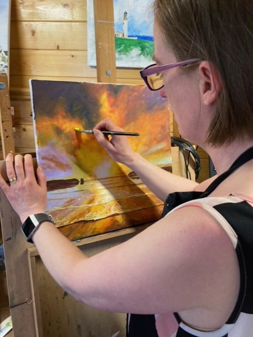Mother-daughter duo in art heaven in the Western Isles