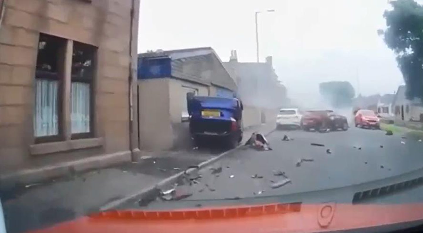 Teen charged after car flips on to roof following police chase in Peterhead