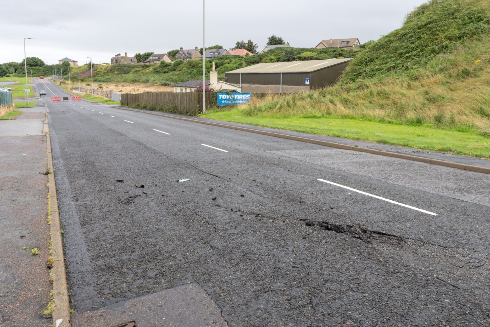 Police close Buckie road 'starting to collapse' due to rain