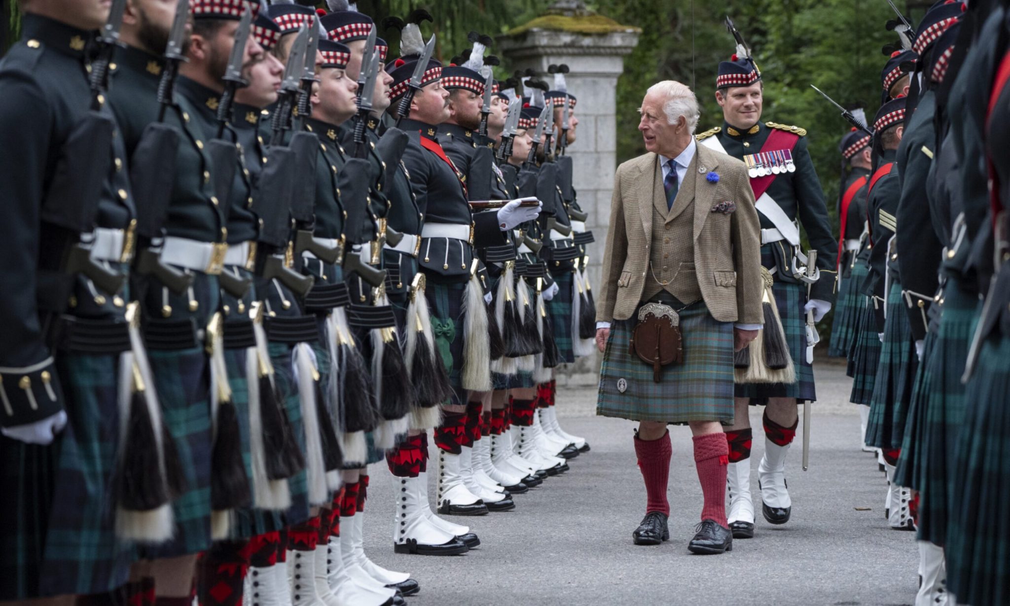 Tourists catch a surprise glimpse of King Charles at Balmoral