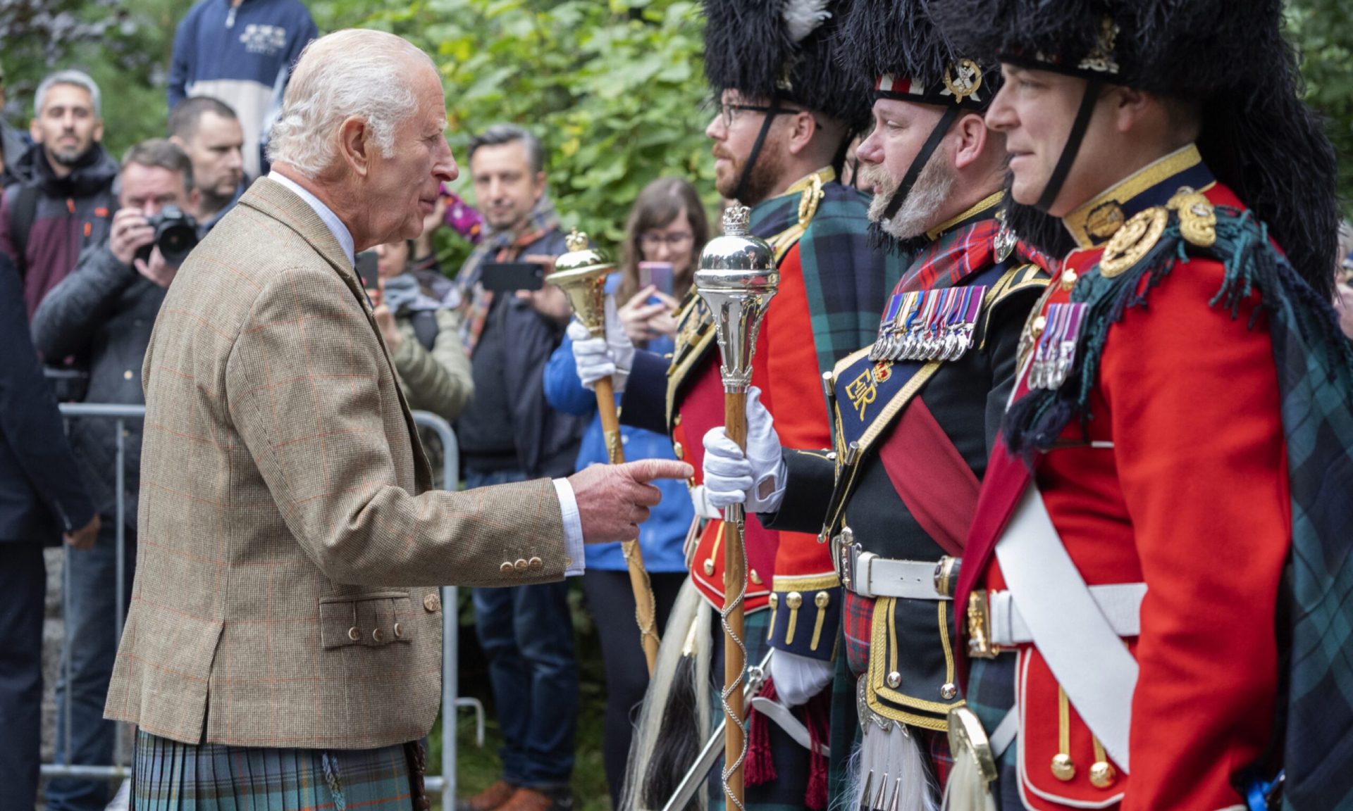 Tourists catch a surprise glimpse of King Charles at Balmoral
