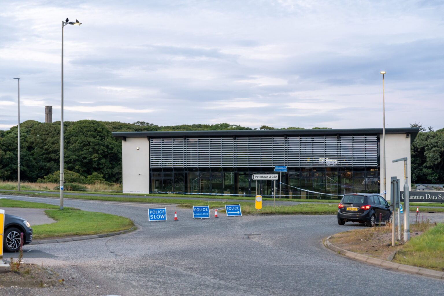 Moment Peterhead business was evacuated over bomb scare