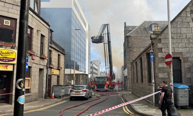 Firefighters battle 'well alight' fire at Vovem restaurant in Aberdeen