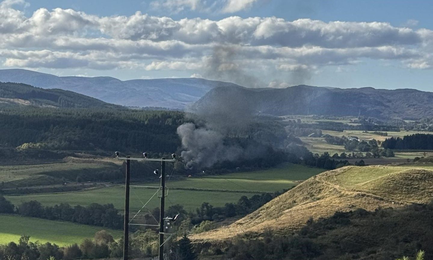 Emergency services attend vehicle fire south of Daviot