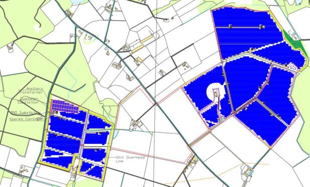 Solar farm and two battery storage facilities planned near Dyce