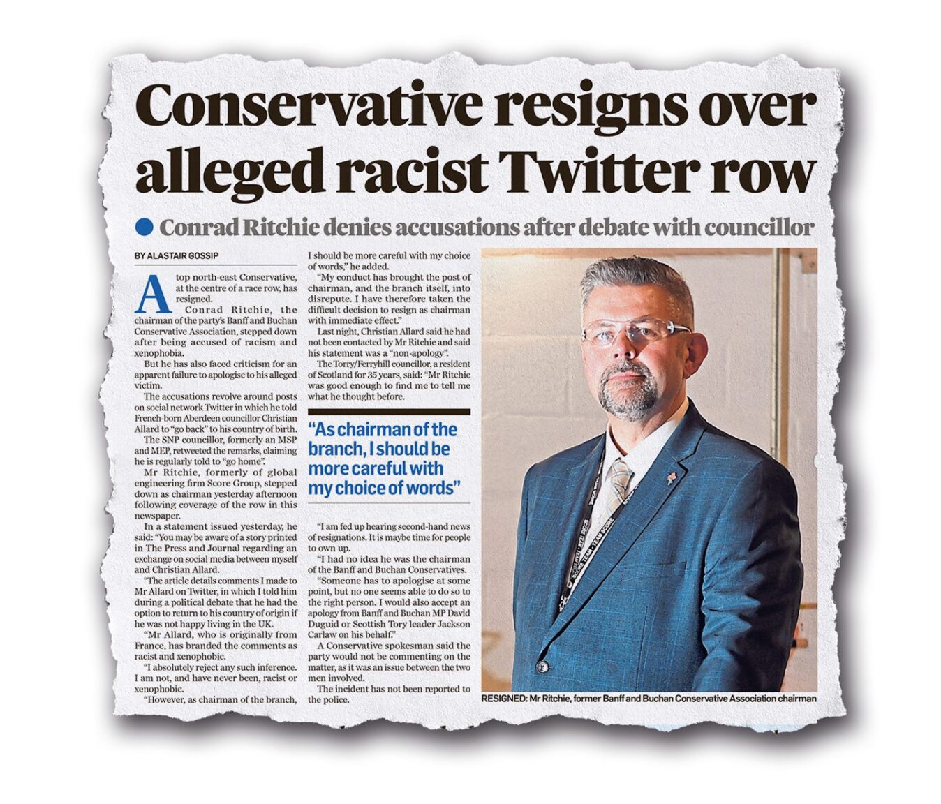 Former Score boss Conrad Ritchie stands for Reform in by-election