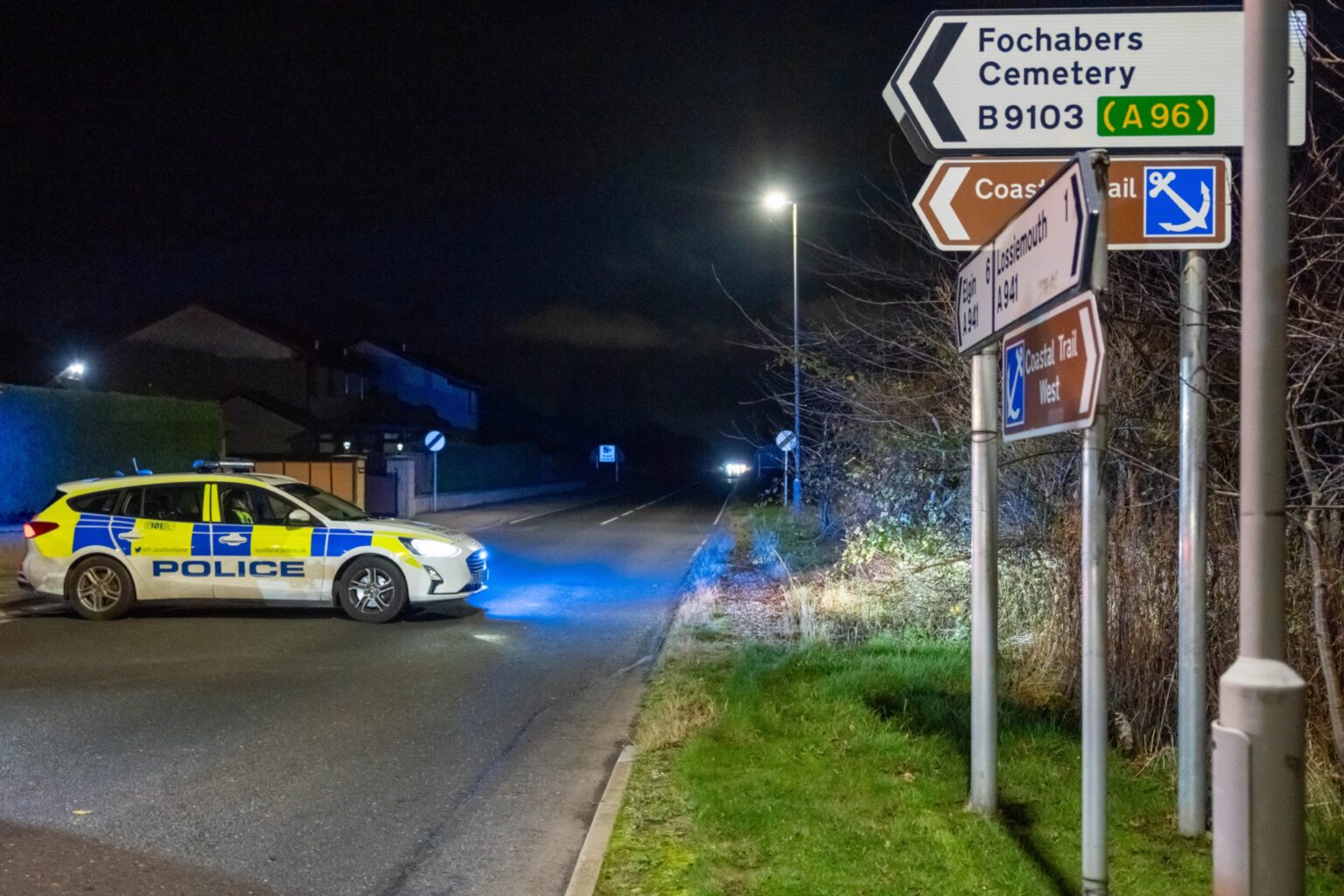 Body of man found near the A941 Elgin to Lossiemouth road
