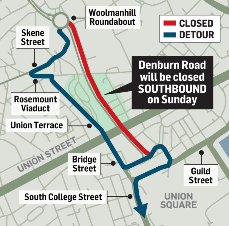 Denburn Road to close as Union Street central revamp ramps up