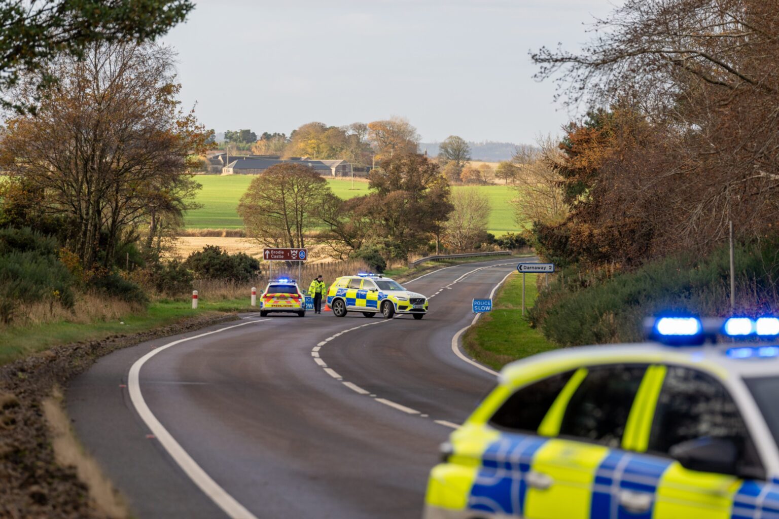 A96 near Forres closed in both directions following crash