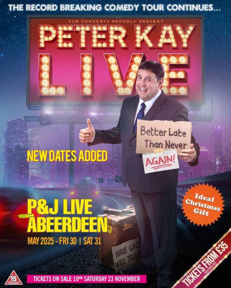 Peter Kay: Aberdeen's P&J Live among new tour dates announced