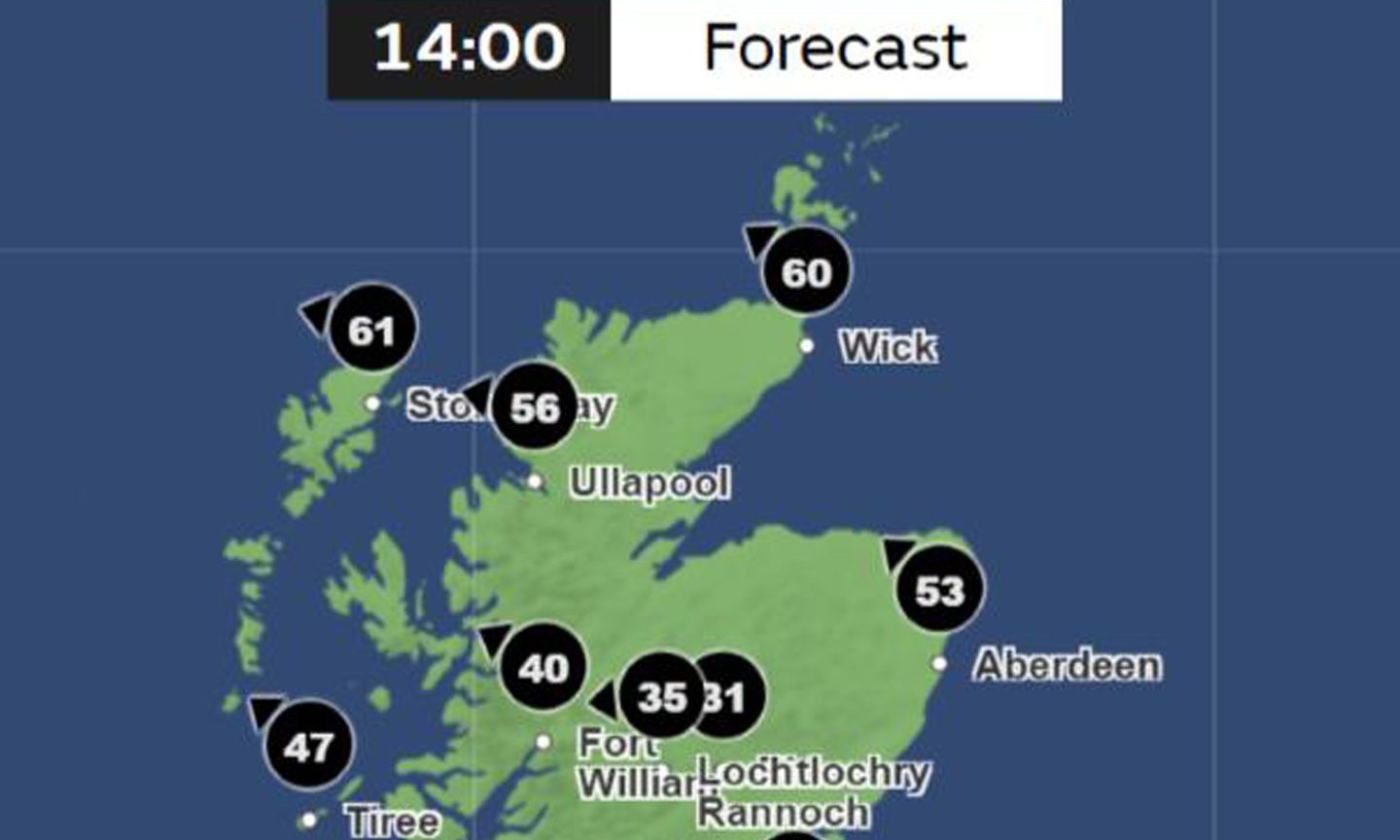 Storm Bert: Scotland's north and north-east hit by 60mph wind
