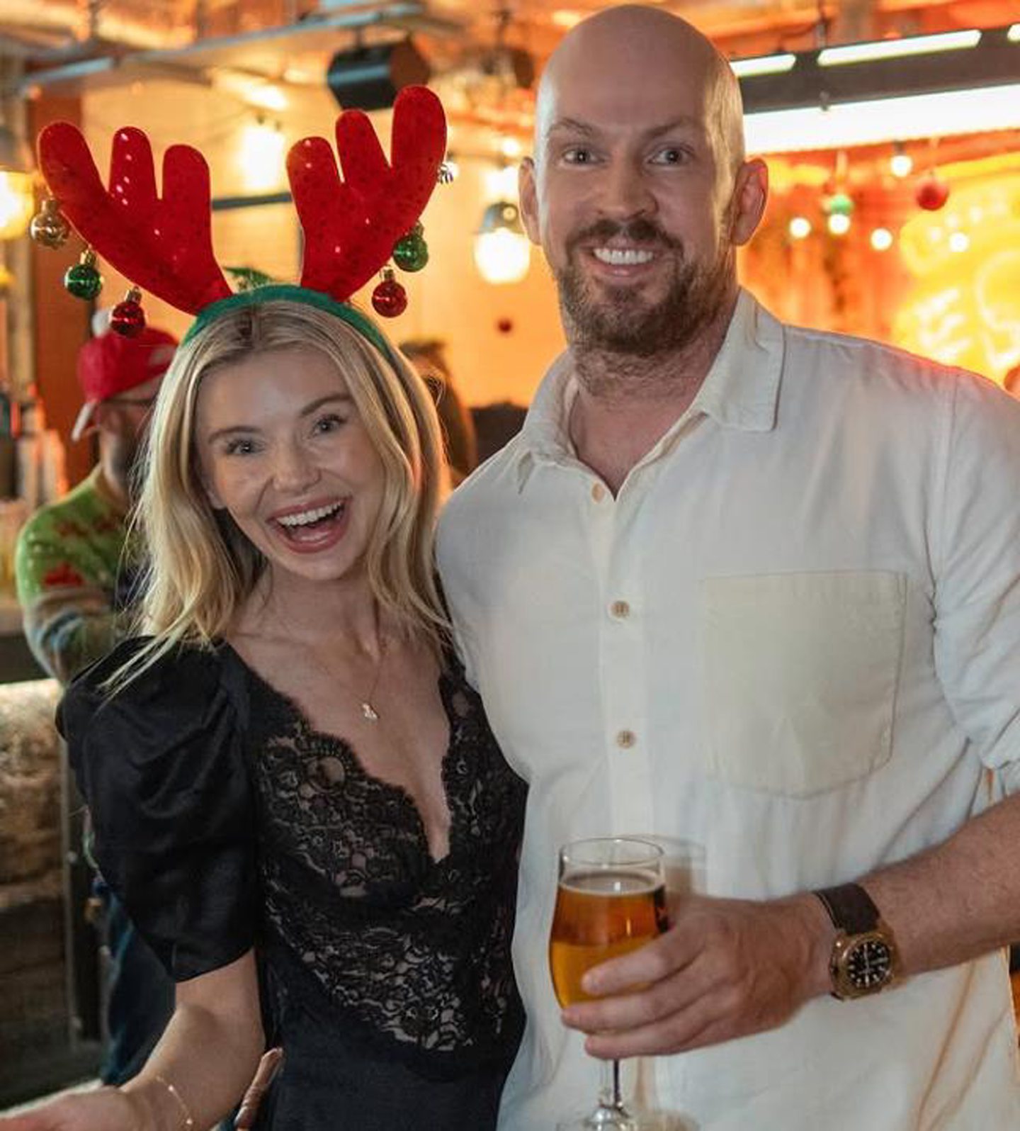 James Watt and Toff celebrate Christmas and engagement in Ellon