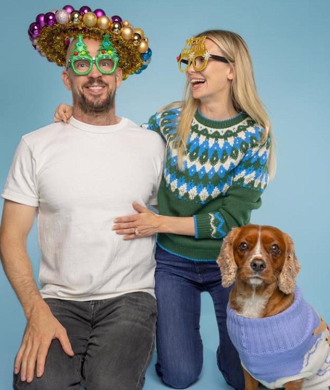 James Watt and Toff celebrate Christmas and engagement in Ellon