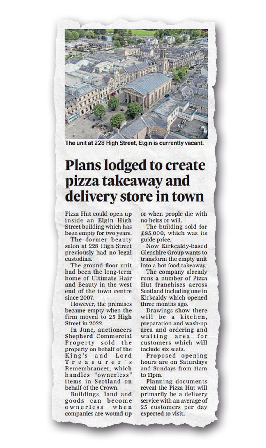 Mystery as Elgin Pizza plans withdrawn