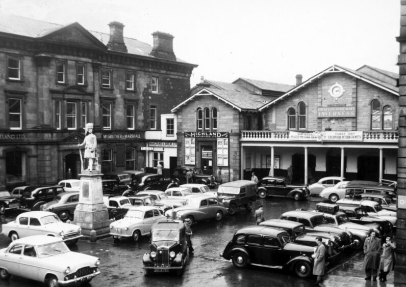 The round-house and other archive photos of Inverness Station