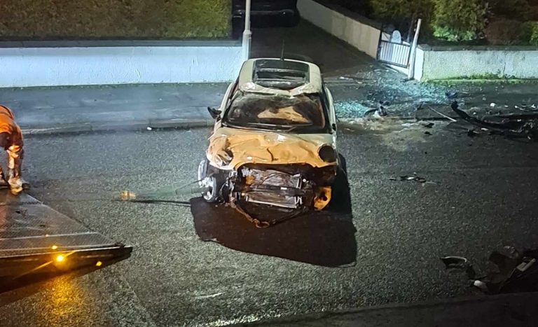 WATCH: Car overturns on Ellon street during crash