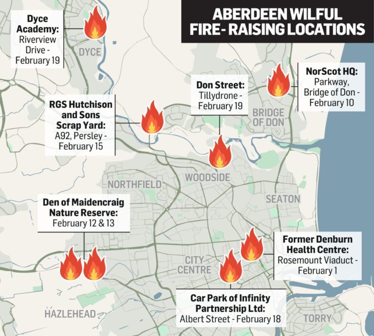 Warning 'people will die' after 4 deliberate Aberdeen fires in 5 days
