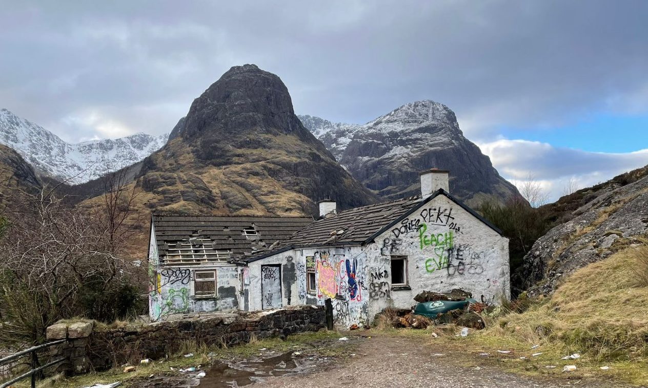 What's the history behind Jimmy Savile house in Glen Coe?