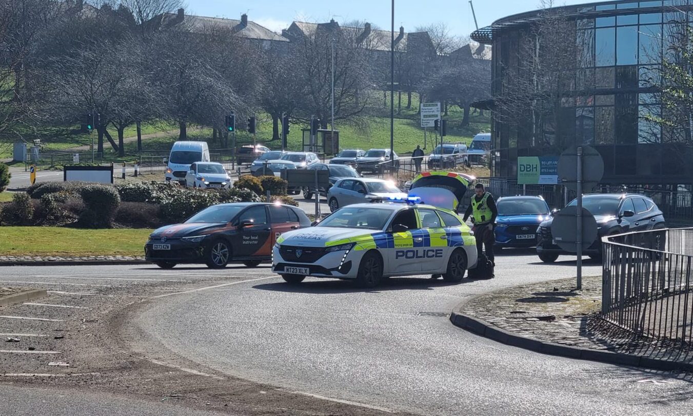 Pedestrian and car involved in crash on Bridge of Dee