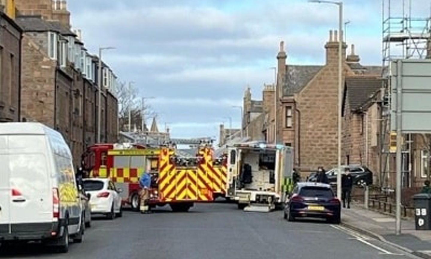 Emergency services rush to Peterhead crash