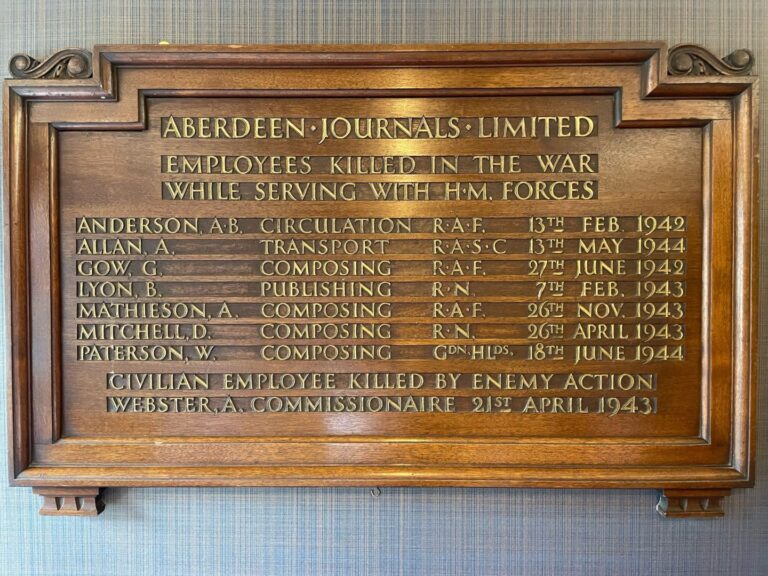 Map shows the WW2 victims who lived on your Aberdeen street