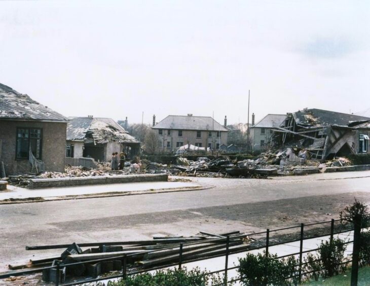 Aberdeen's WW2 bombsites in colour, and how they look now