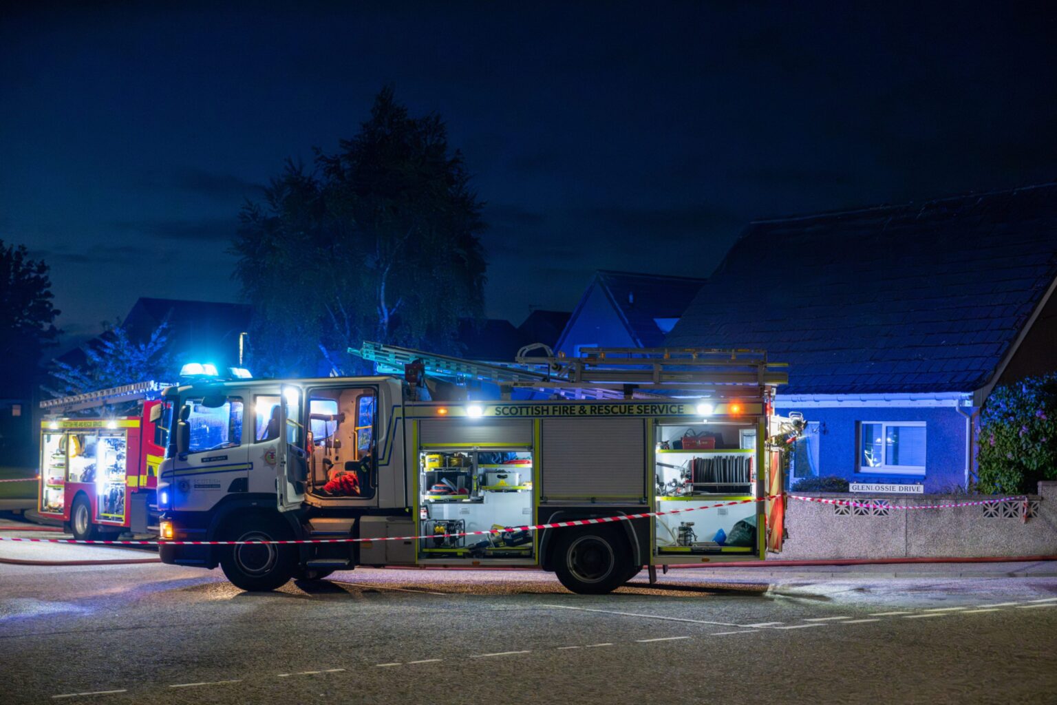 Elgin street cordoned-off as fire crews respond to blaze at house