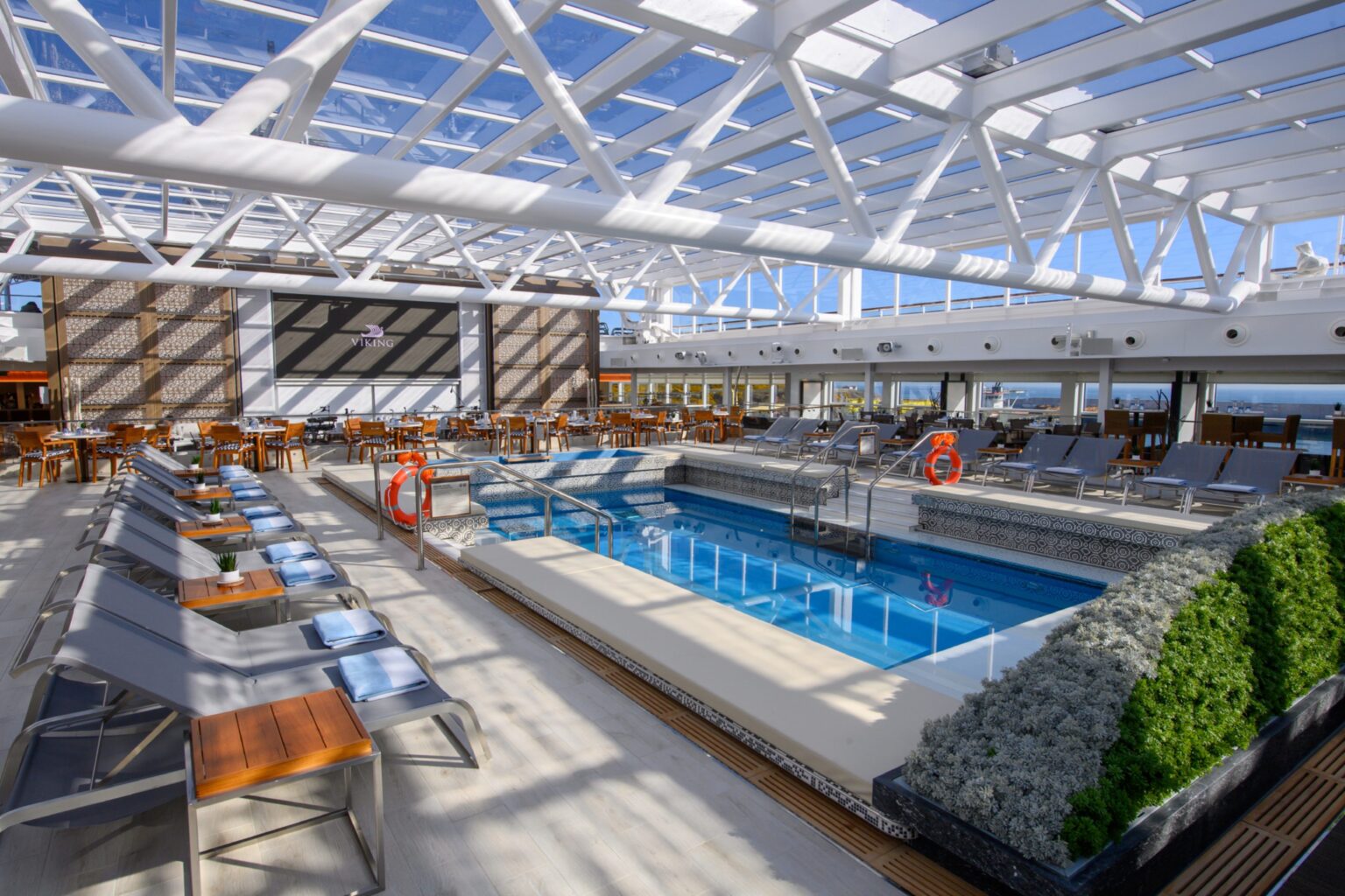 Sneak peek around Viking Vela cruise ship docked in Aberdeen