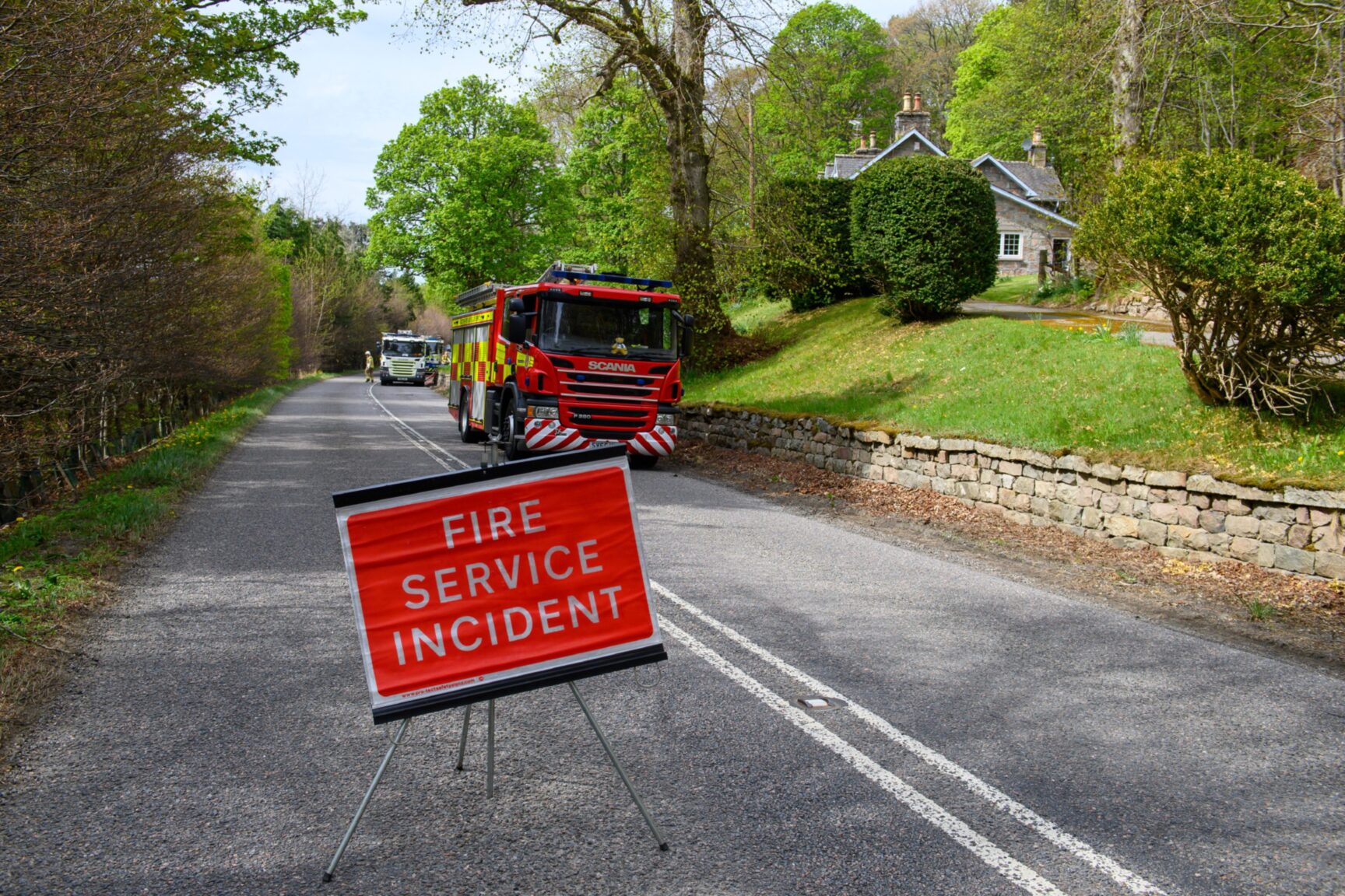 Fire fighters battle house fire in Dess near Aboyne