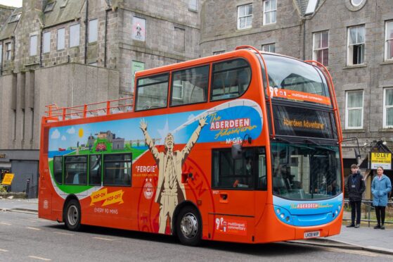 Sneak peek on new Aberdeen open-top tour bus