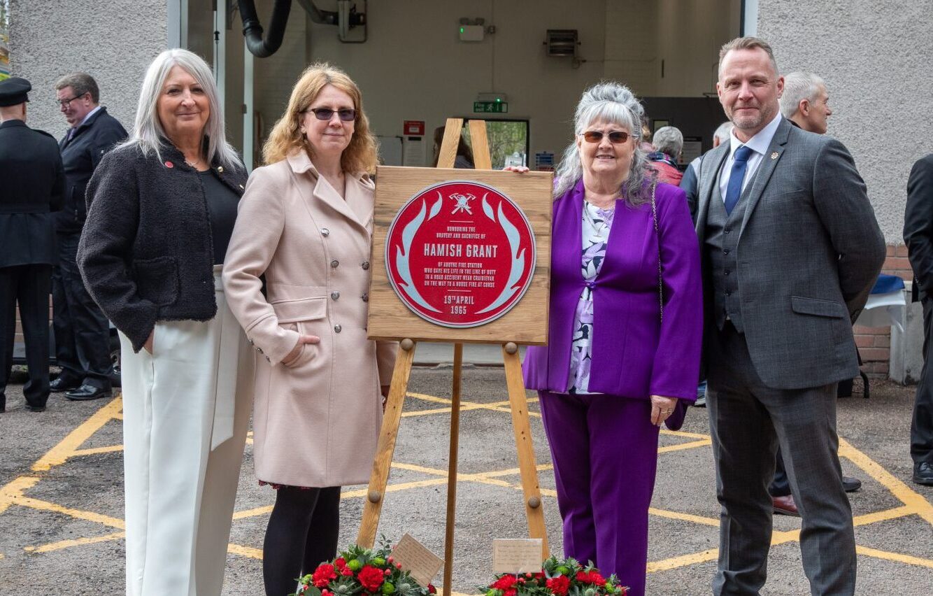 Aboyne firefighter Hamish Grant remembered with Red Plaque