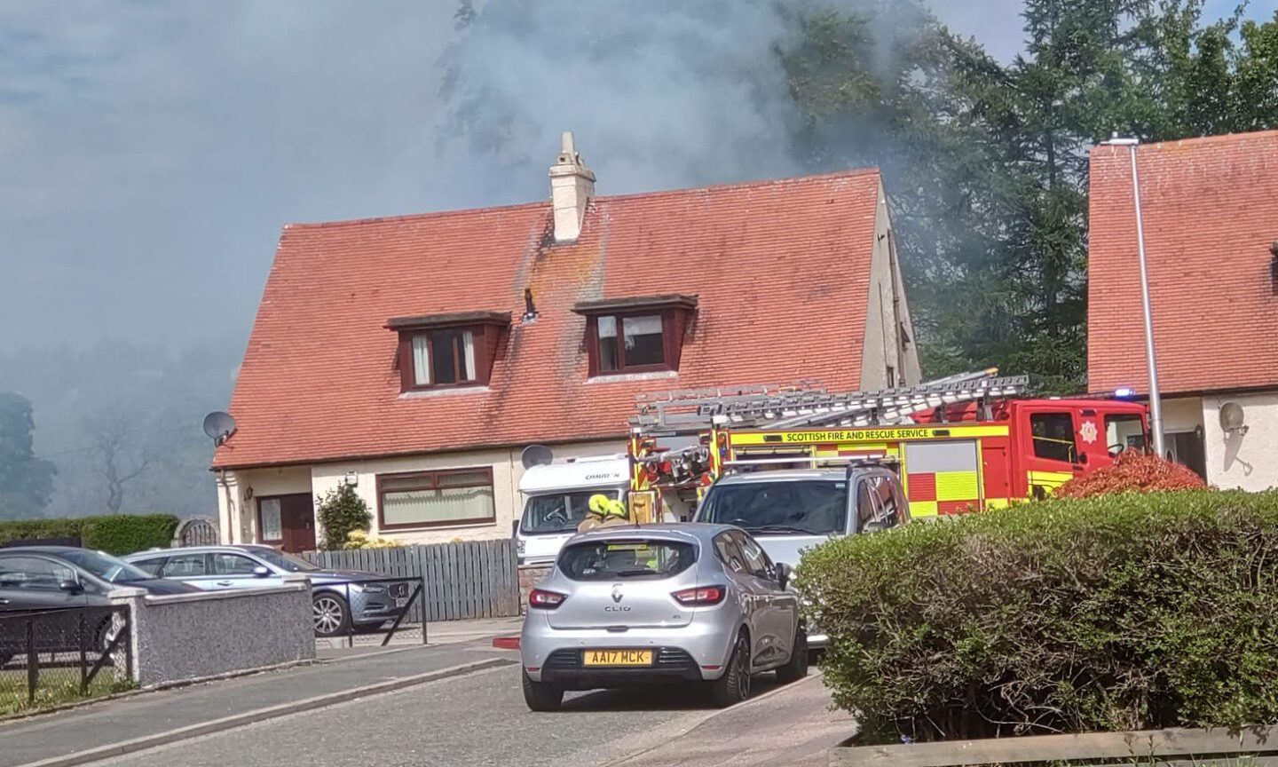 Emergency services battle fire at Tillydrone house