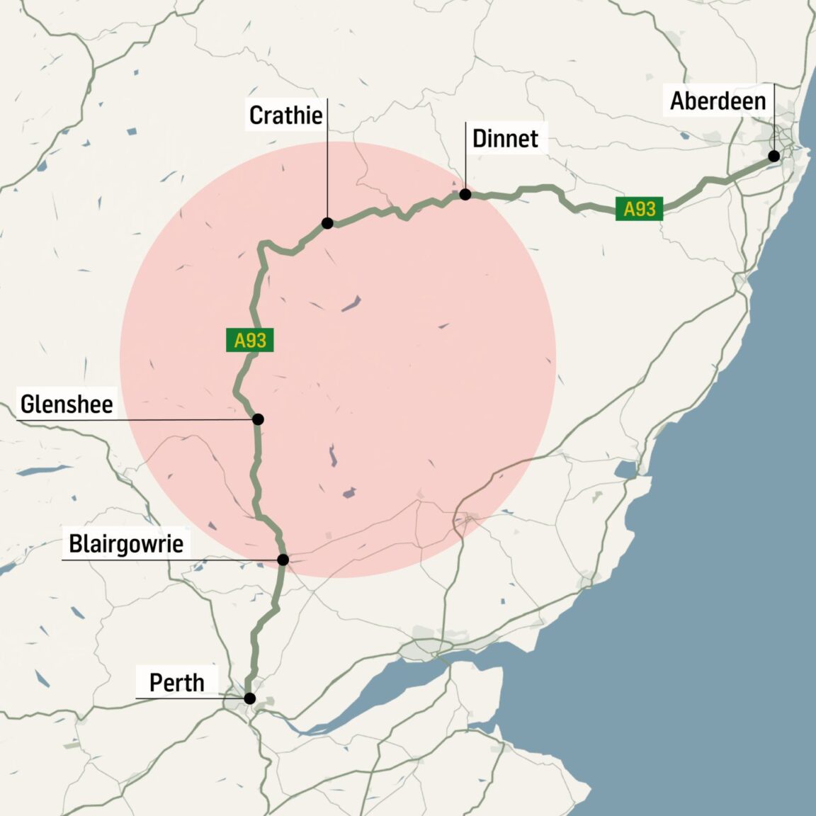 A93: Speed camera warning for drivers at six locations