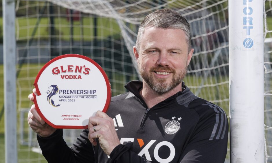 Aberdeen FC's Jimmy Thelin named Premiership Manager of the Month