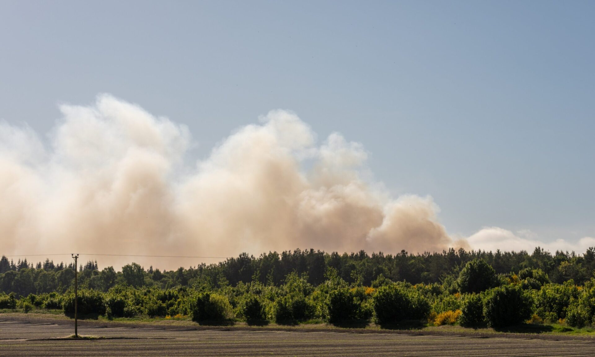 Battle to contain 100-acre fire at Culbin Fores enters third day