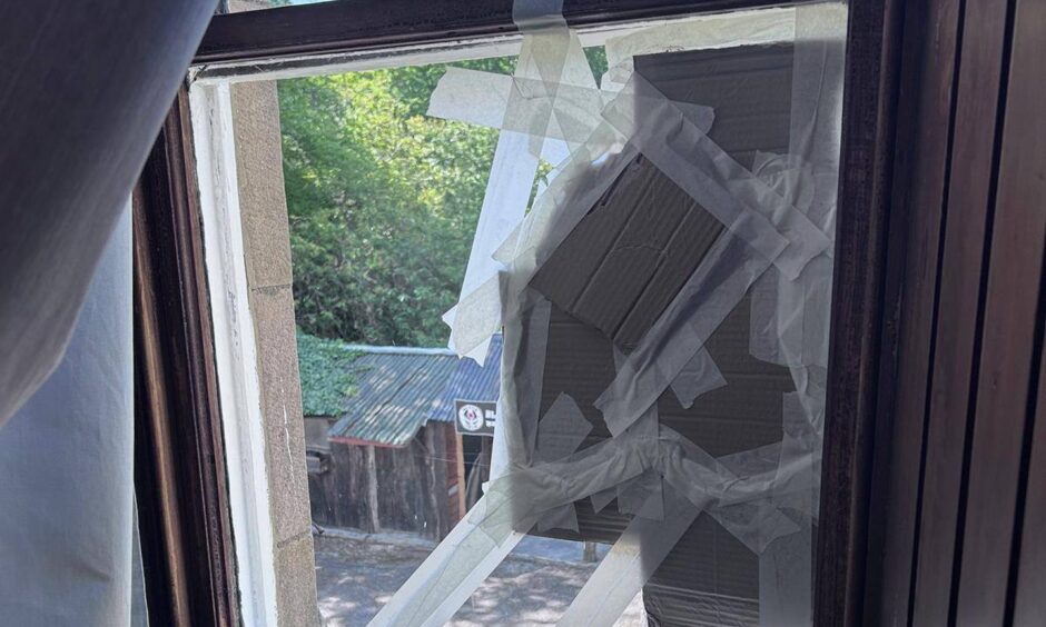 Windows smashed as kitchen closes at Strathpeffer hotel