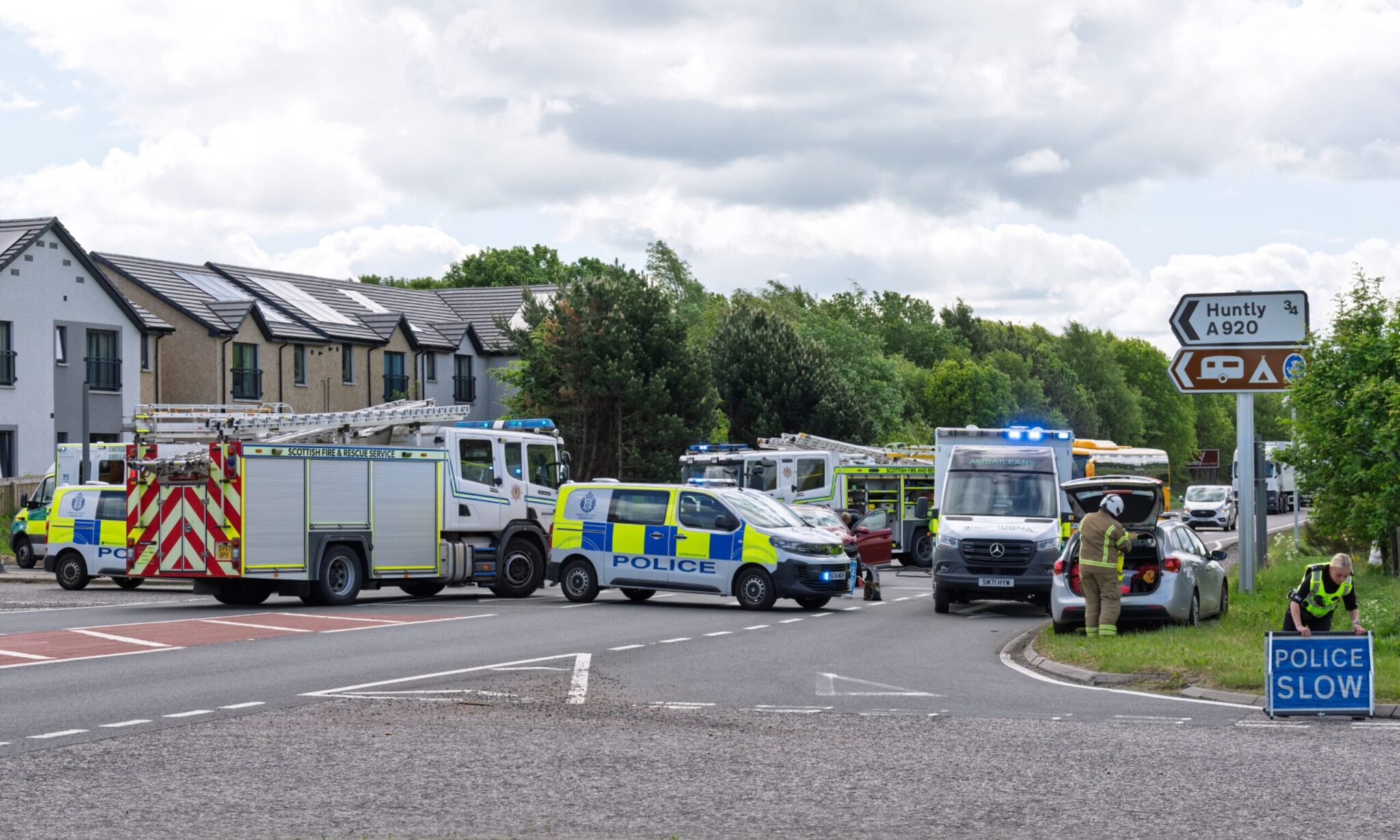 Emergency services sent to crash on A96 near Huntly