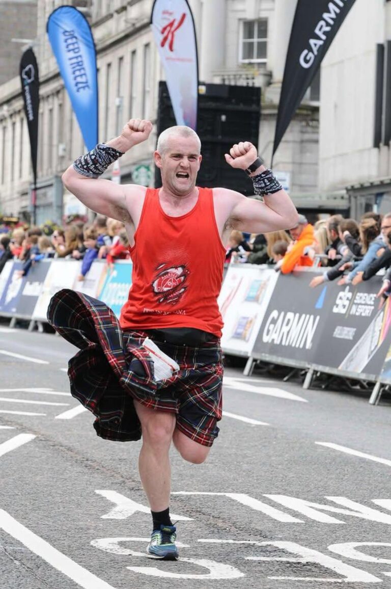 Dons mad runner celebrates cup win with fitness app sheep design