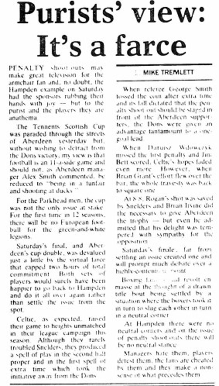 How Aberdeen’s Scottish Cup win in 1990 sparked political debate