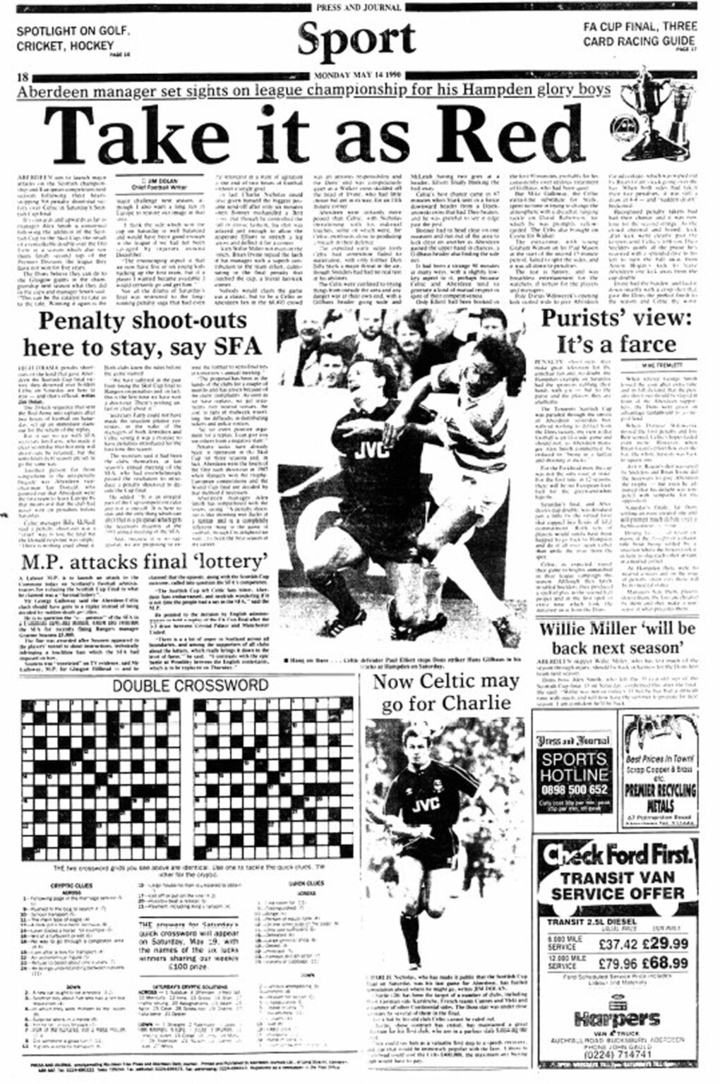 How Aberdeen’s Scottish Cup win in 1990 sparked political debate