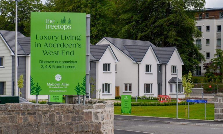 New Treetops homes go on sale at former Aberdeen hotel site