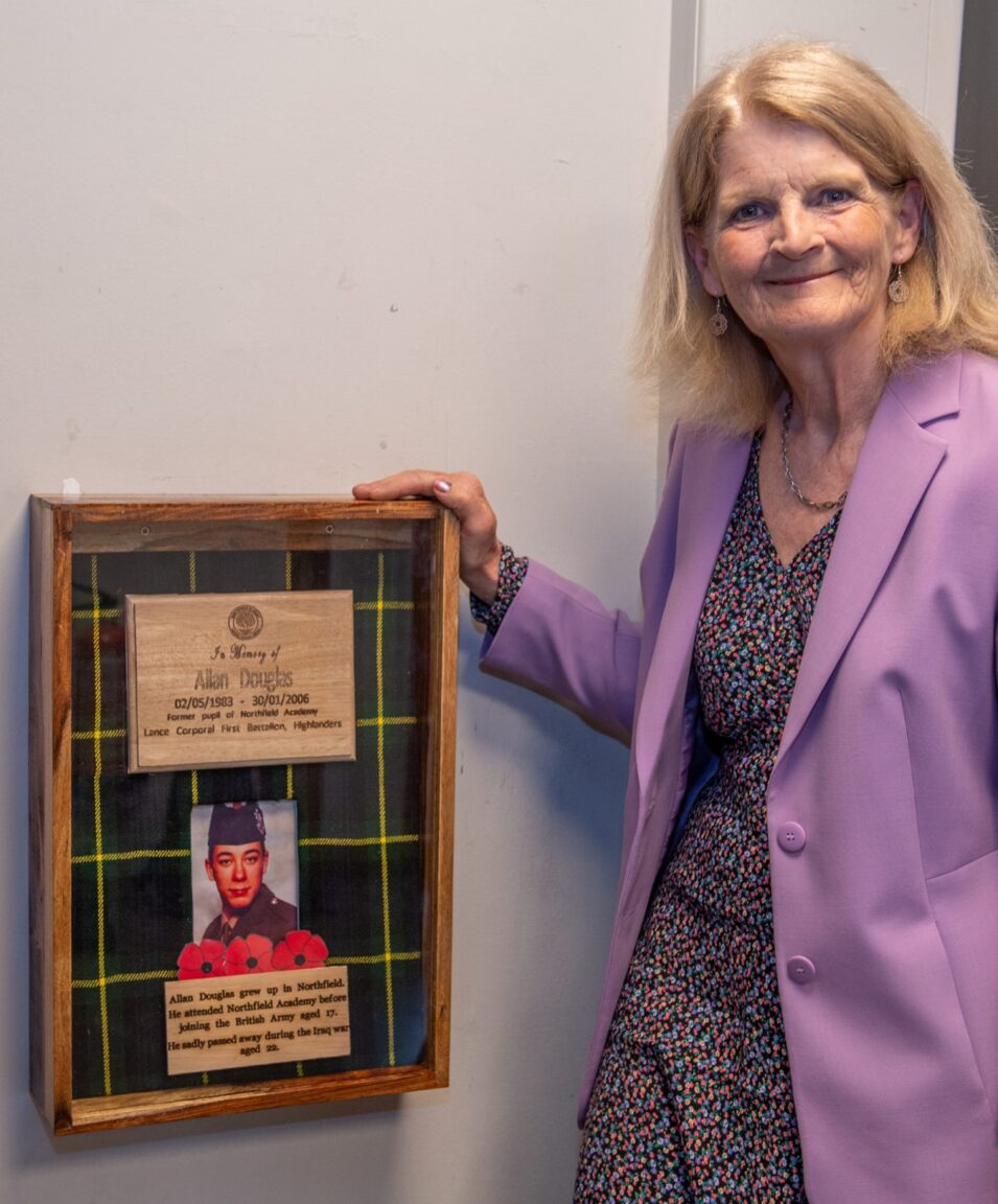 Northfield Academy honour late soldier Allan Douglas with plaque